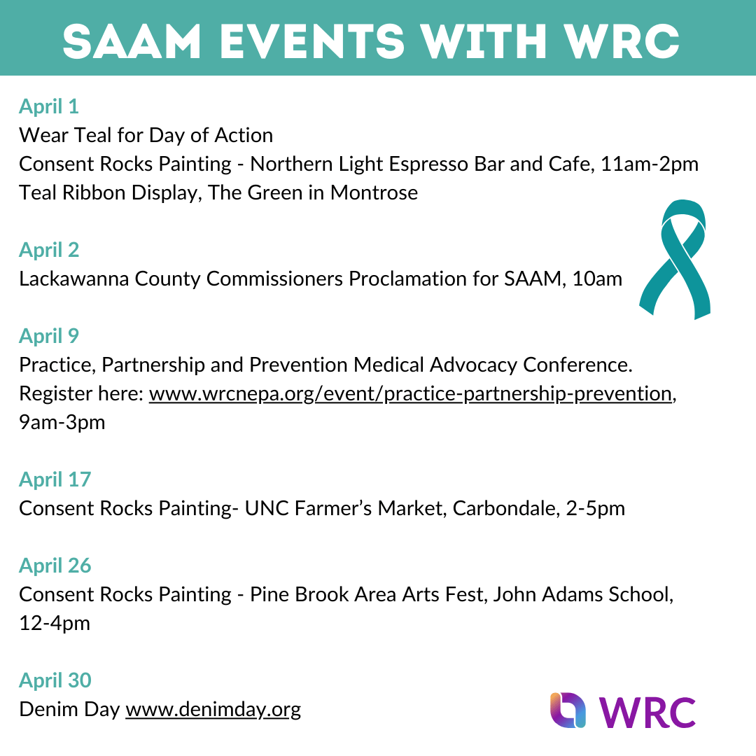 April is Sexual Assault Awareness Month (SAAM) - WRC